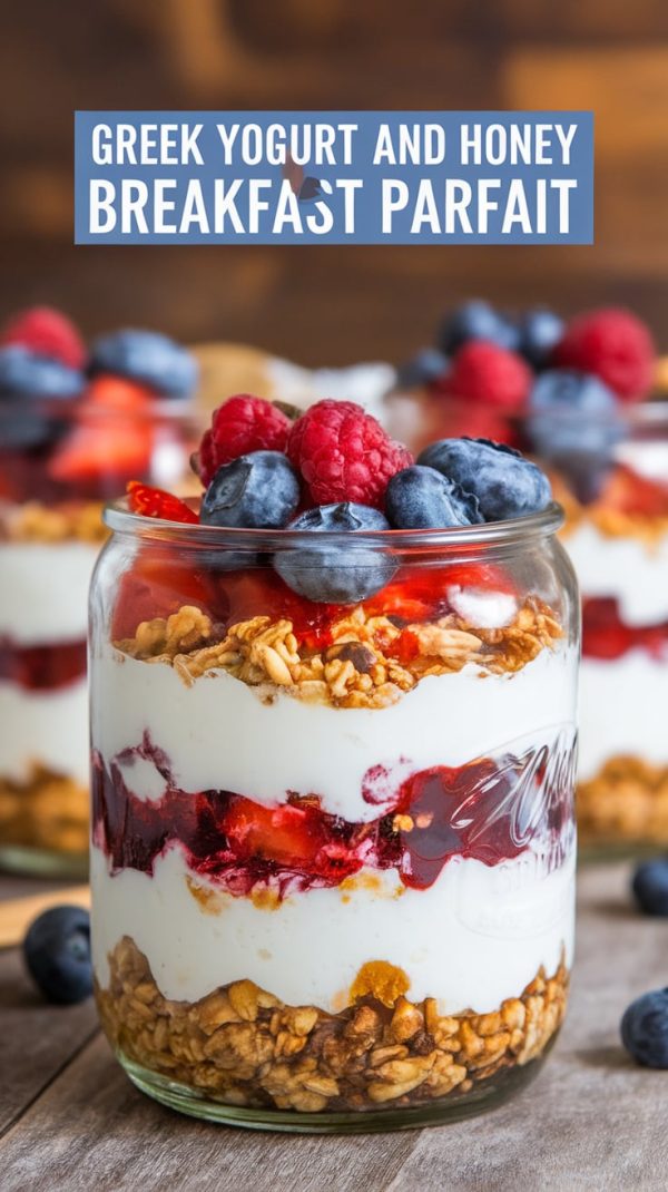 Greek Yogurt and Honey Breakfast Parfait – RecipeIneed