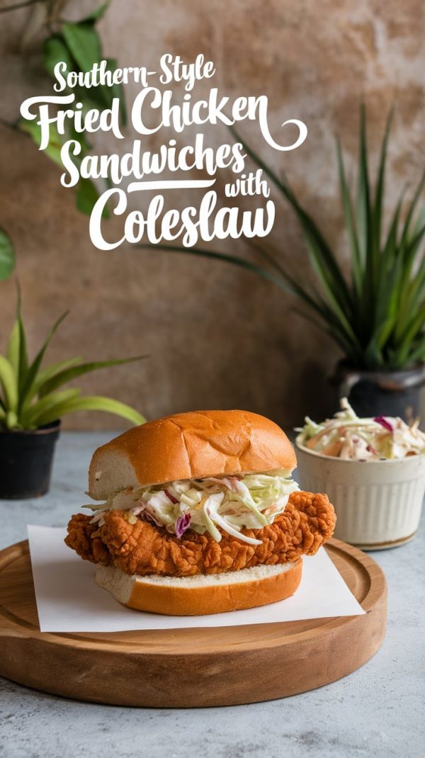 Southern-Style Fried Chicken Sandwiches with Coleslaw – RecipeIneed