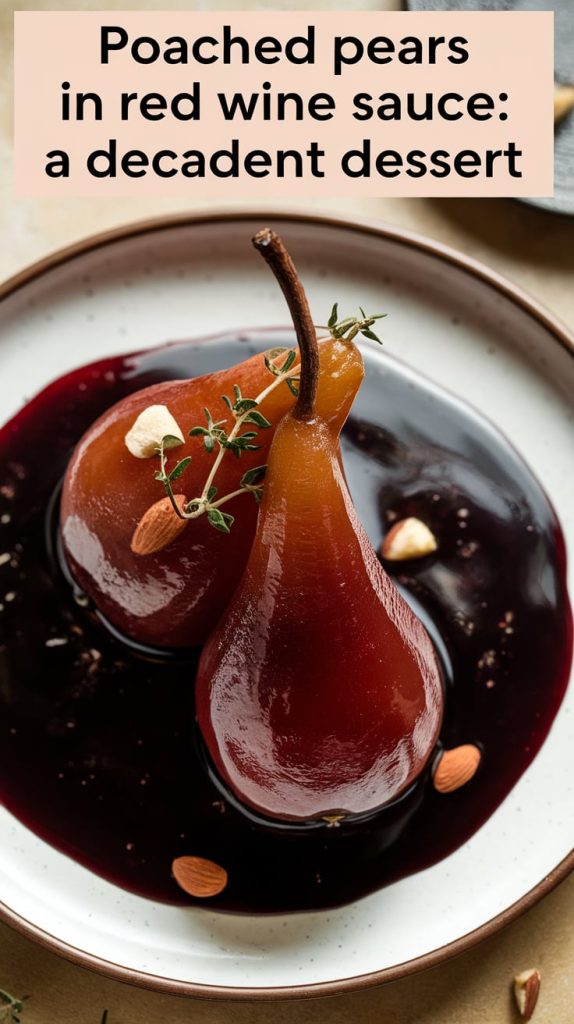 Poached Pears in Red Wine Sauce: A Decadent Dessert – RecipeIneed