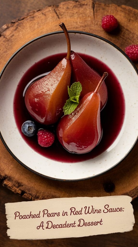 Poached Pears in Red Wine Sauce: A Decadent Dessert – RecipeIneed