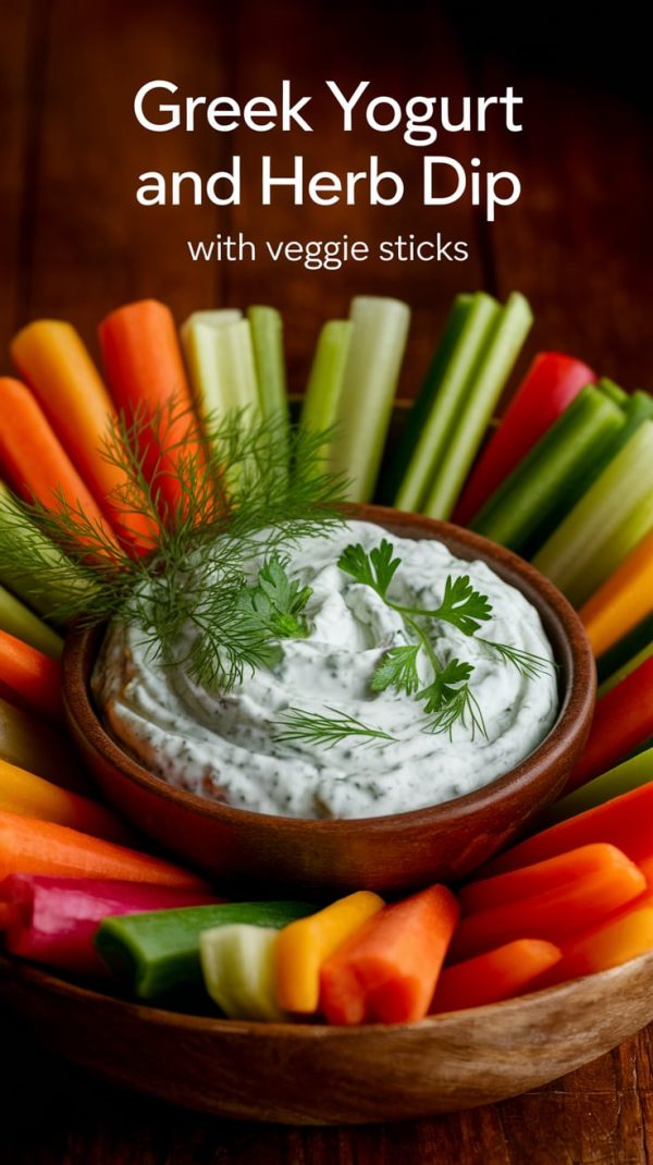 Greek Yogurt and Herb Dip with Veggie Sticks – RecipeIneed