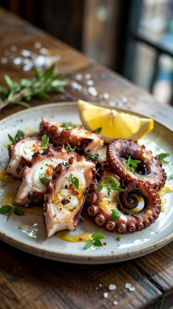 Grilled Octopus with Lemon and Herbs – RecipeIneed