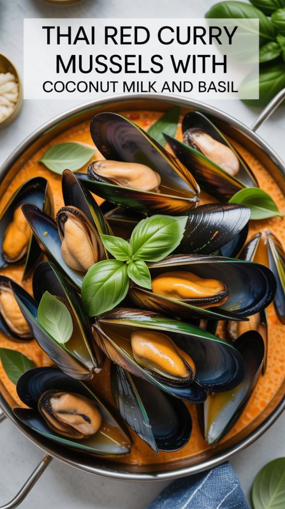 Thai Red Curry Mussels with Coconut Milk and Basil – RecipeIneed